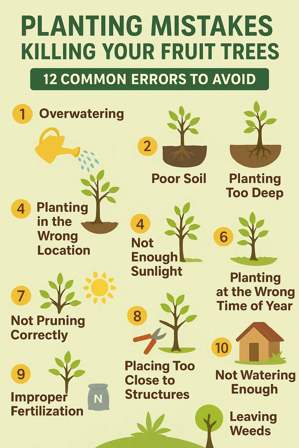 Planting Mistakes Killing Your Fruit Trees: 12 Common Errors to Avoid